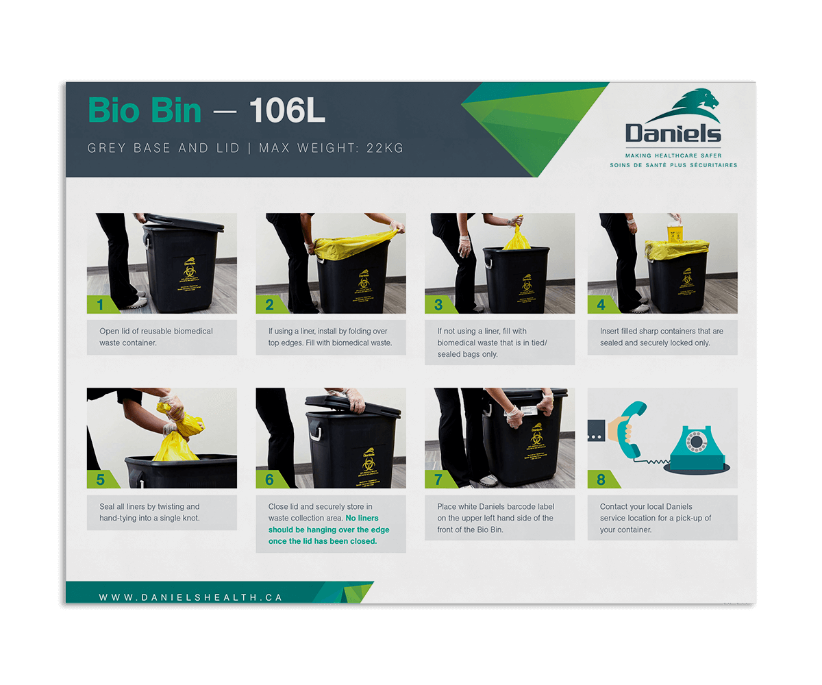 How to Pack Bio-Bins Poster | Daniels Health