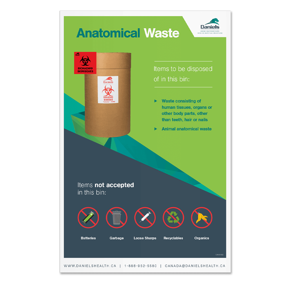 Animal Anatomical Waste Disposal in a Fiber Drum | Daniels Health